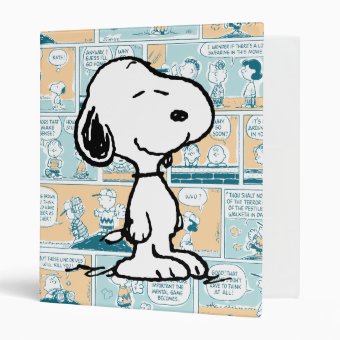 Peanuts | Snoopy Comic Pattern 3 Ring Binder | Zazzle