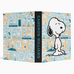 Peanuts | Snoopy Comic Pattern 3 Ring Binder | Zazzle