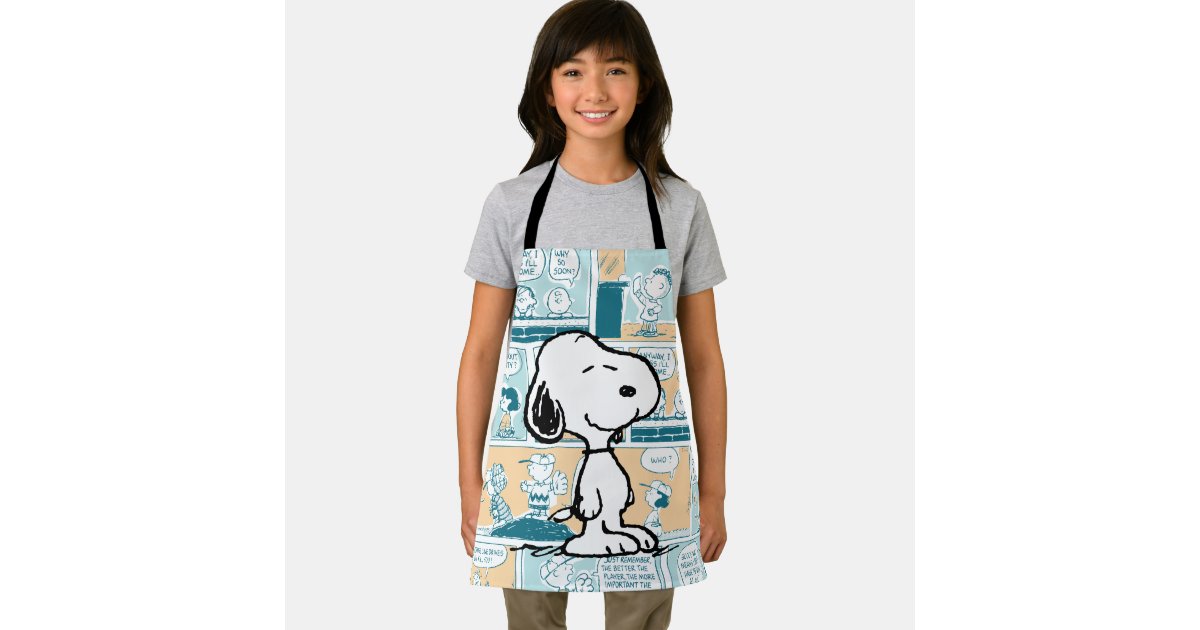 Peanuts | Snoopy Comic Pattern Apron | Zazzle