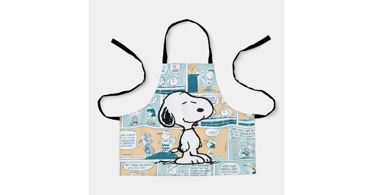 Peanuts | Snoopy Comic Pattern Apron | Zazzle