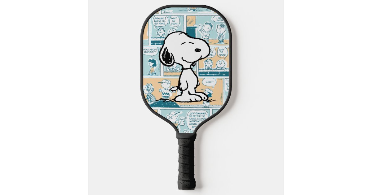 Peanuts | Snoopy Comic Pattern Pickleball Paddle | Zazzle