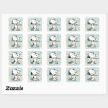 Peanuts | Snoopy Comic Pattern Square Sticker | Zazzle
