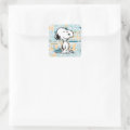 Peanuts | Snoopy Comic Pattern Square Sticker | Zazzle