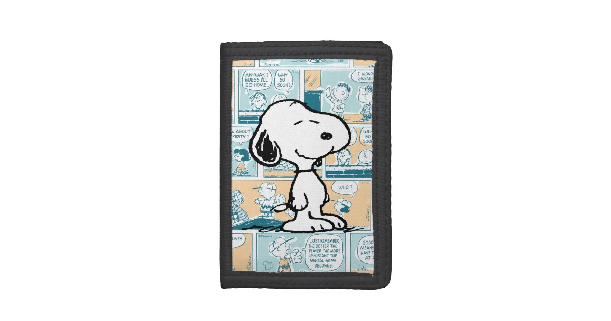 Peanuts | Snoopy Comic Pattern Trifold Wallet | Zazzle