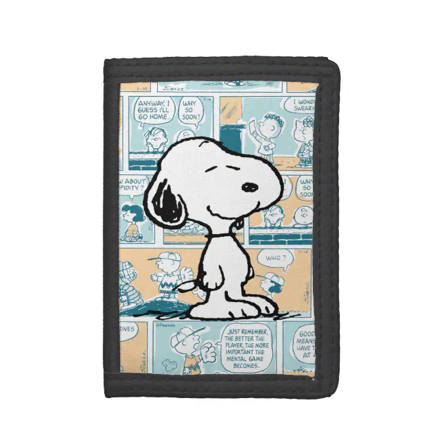 Peanuts | Snoopy Comic Pattern Trifold Wallet | Zazzle