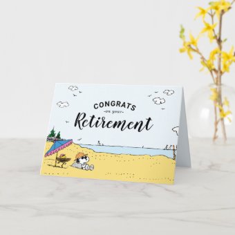 Peanuts | Snoopy Congrats on Your Retirement Card | Zazzle