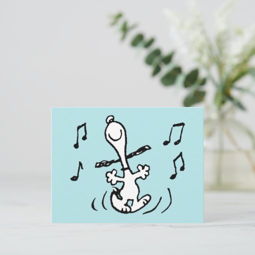 Peanuts | Snoopy Dancing Postcard | Zazzle