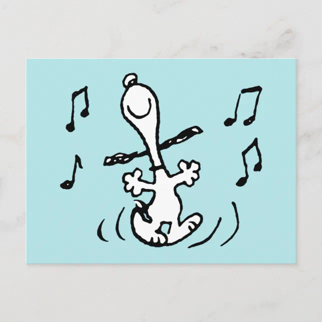 Peanuts | Snoopy Dancing Postcard | Zazzle