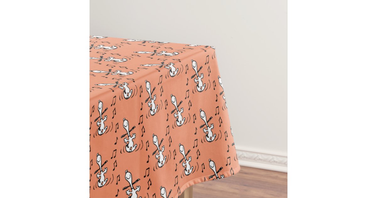 Peanuts | Snoopy Dancing Tablecloth | Zazzle