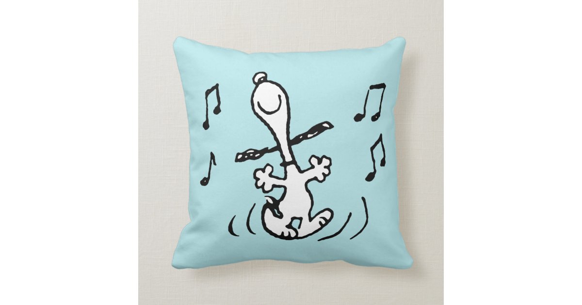 Peanuts | Snoopy Dancing Throw Pillow | Zazzle.com
