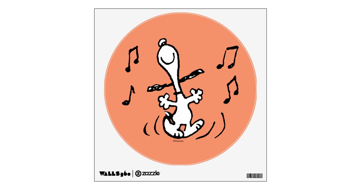 Peanuts | Snoopy Dancing Wall Decal | Zazzle