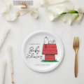 Peanuts Snoopy Dog House | Baby Shower Paper Plates | Zazzle