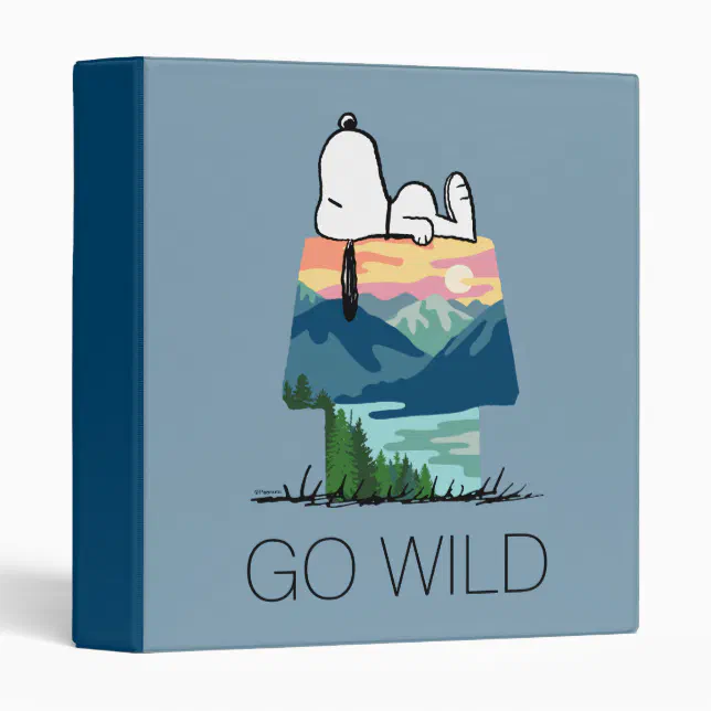 Peanuts | Snoopy Dog House Sunrise 3 Ring Binder | Zazzle
