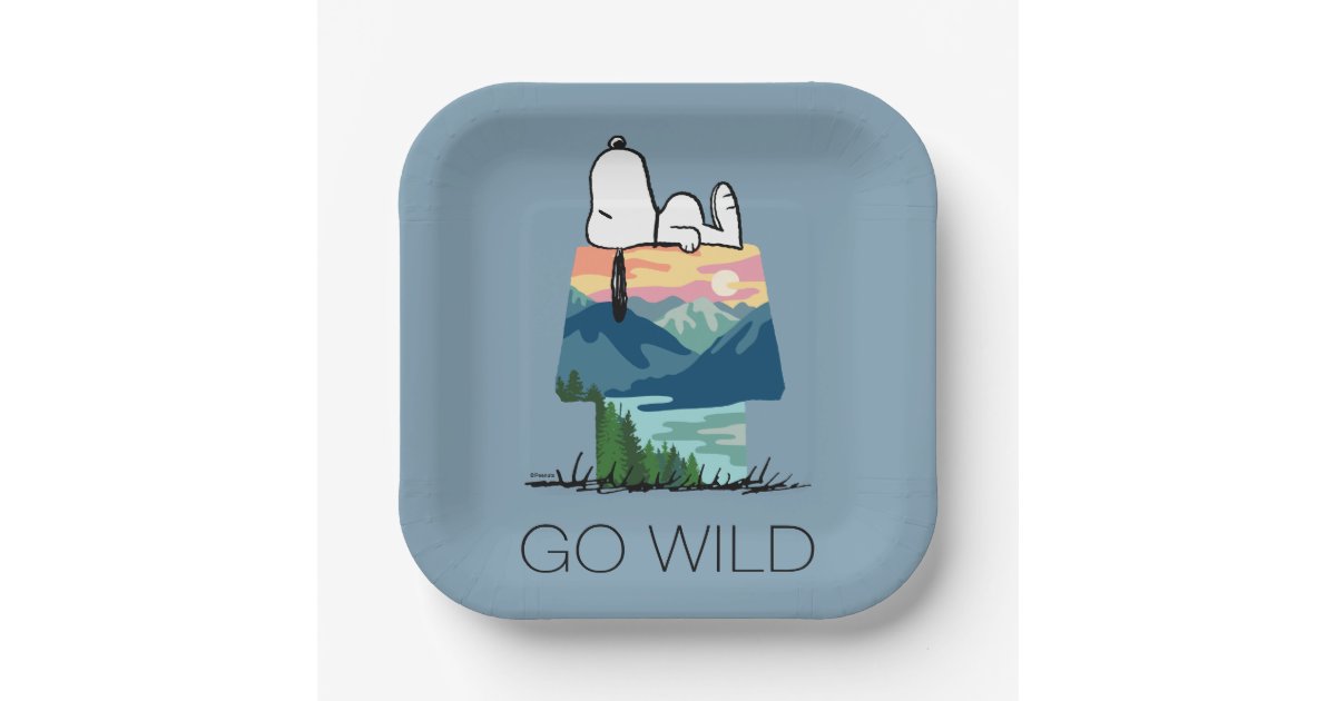 Peanuts | Snoopy Dog House Sunrise Paper Plates | Zazzle