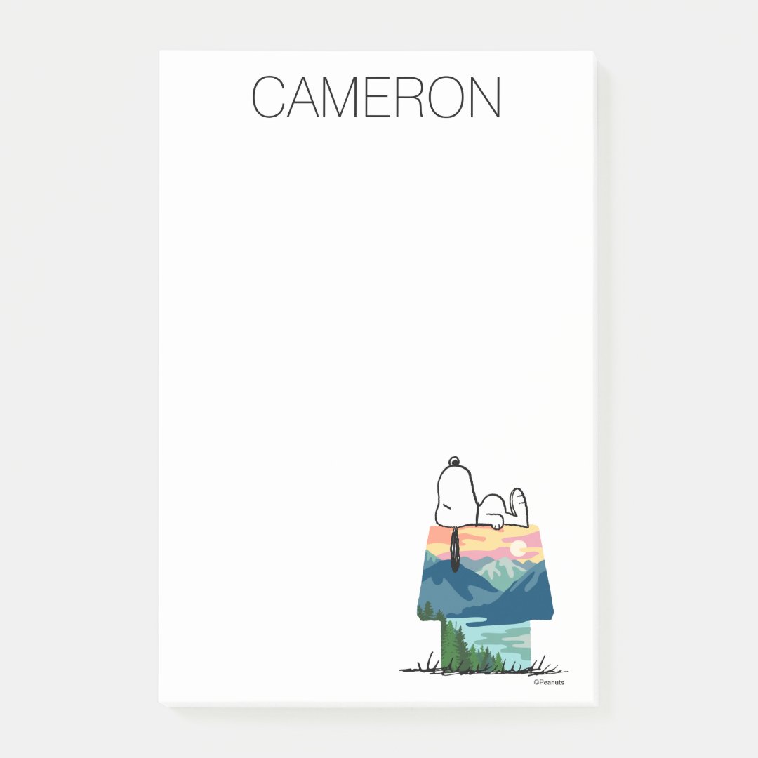 Peanuts | Snoopy Dog House Sunrise Post-it Notes | Zazzle