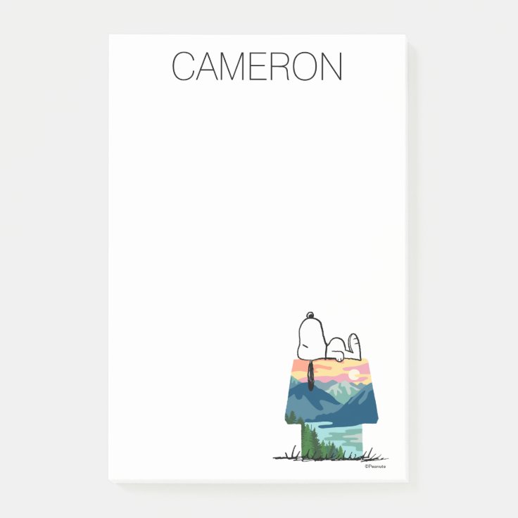 Peanuts | Snoopy Dog House Sunrise Post-it Notes | Zazzle