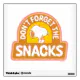 Peanuts | Snoopy Don't Forget the Snacks Wall Decal | Zazzle