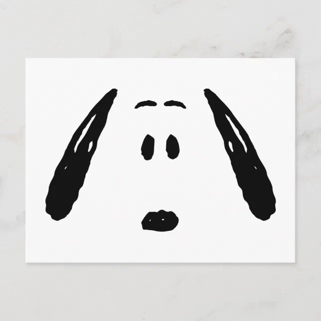 Peanuts | Snoopy Face Postcard | Zazzle