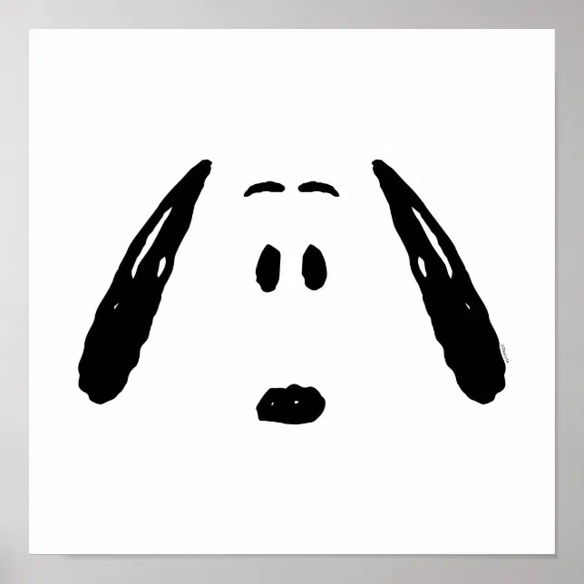 Peanuts | Snoopy Face Poster | Zazzle