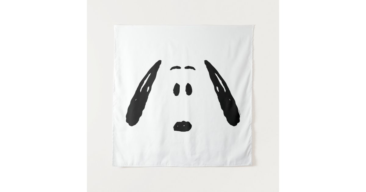 Peanuts | Snoopy Face Tapestry | Zazzle