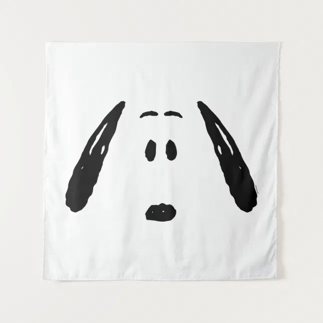 Peanuts | Snoopy Face Tapestry | Zazzle