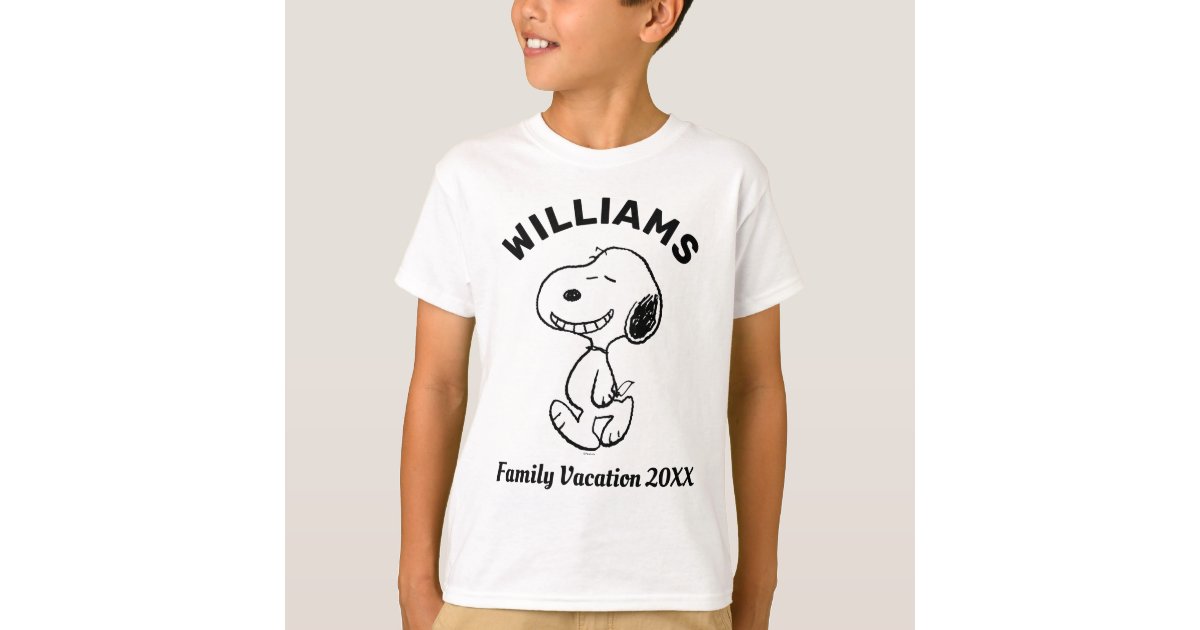 Peanuts | Snoopy Family Vacation T-Shirt | Zazzle