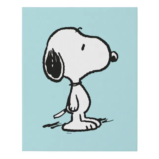 Peanuts | Snoopy Faux Canvas Print | Zazzle