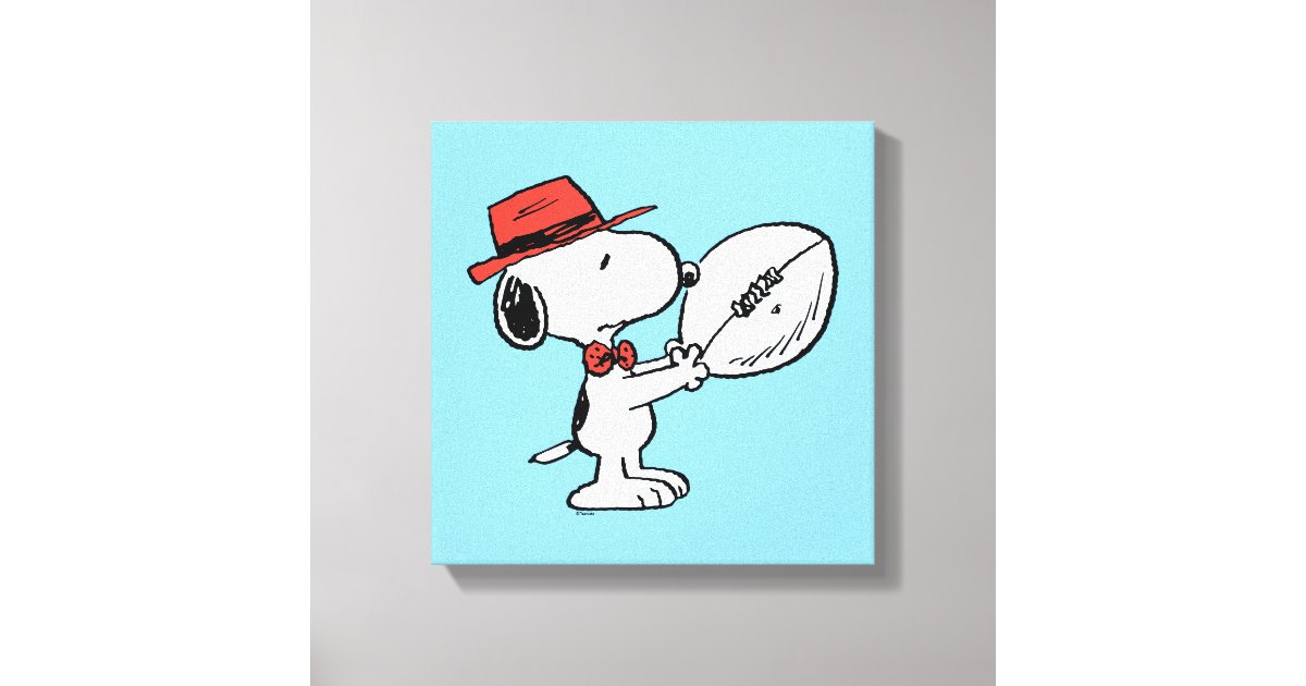 Peanuts | Snoopy Football Coach Canvas Print | Zazzle