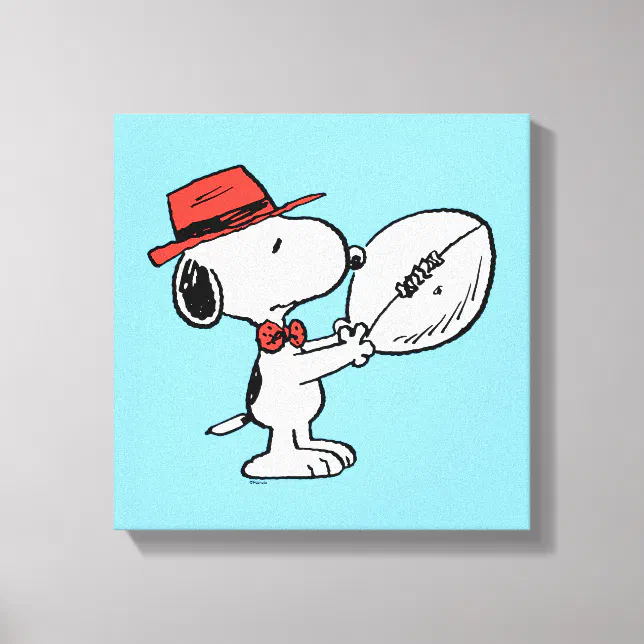 Peanuts | Snoopy Football Coach Canvas Print | Zazzle