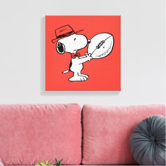 Peanuts | Snoopy Football Coach Canvas Print | Zazzle