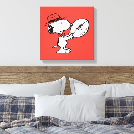 Peanuts | Snoopy Football Coach Canvas Print | Zazzle