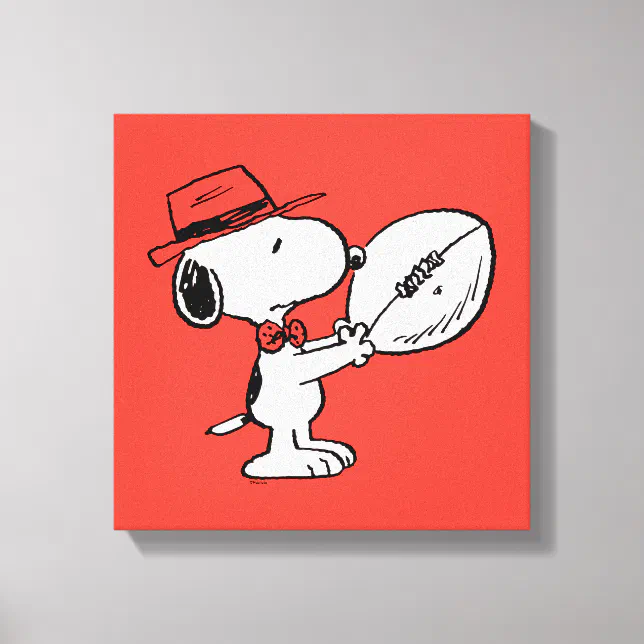Peanuts | Snoopy Football Coach Canvas Print | Zazzle