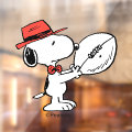Peanuts | Snoopy Football Coach Window Cling | Zazzle