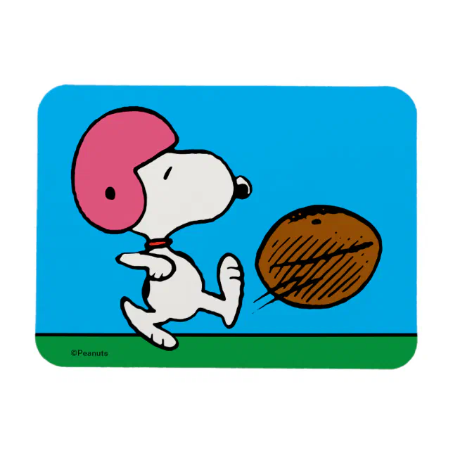 Peanuts | Snoopy Football Kicker Magnet | Zazzle