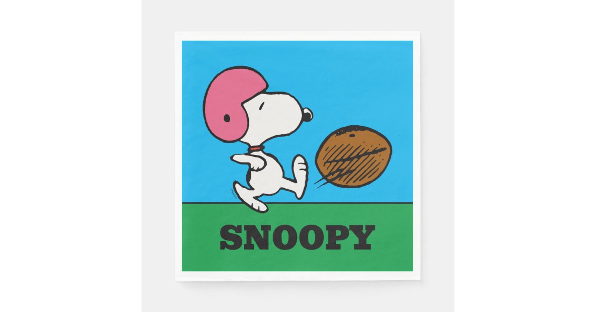 Peanuts | Snoopy Football Kicker Napkins | Zazzle