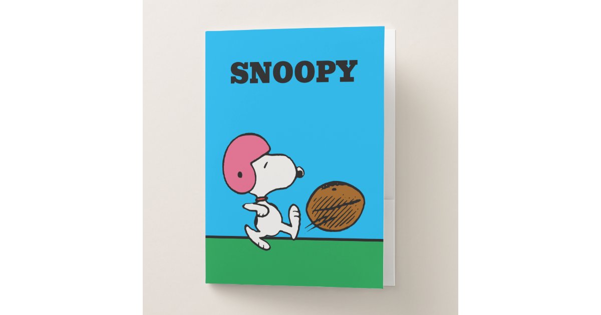 Peanuts | Snoopy Football Kicker Pocket Folder | Zazzle