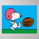 Peanuts | Snoopy Football Kicker Poster | Zazzle