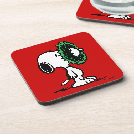 Peanuts | Snoopy for the Holidays Beverage Coaster | Zazzle Peanuts | Snoopy for the Holidays Beverage Coaster | Zazzle
