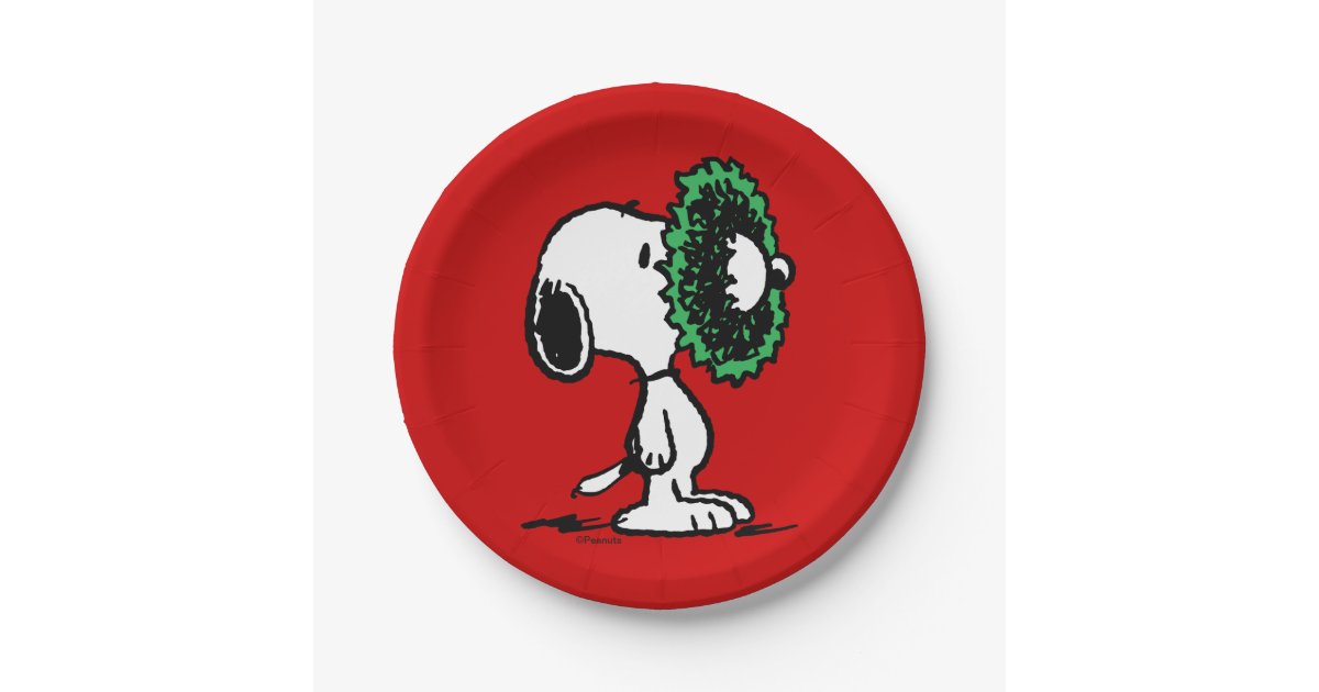 Peanuts | Snoopy for the Holidays Paper Plates | Zazzle