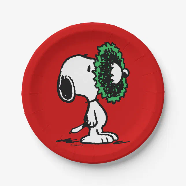 Peanuts | Snoopy for the Holidays Paper Plates | Zazzle