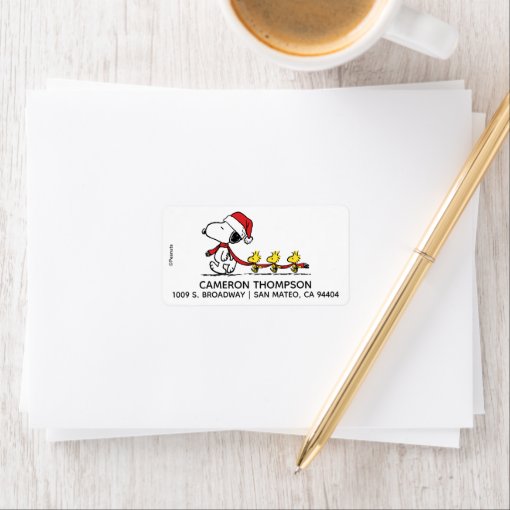 Peanuts | Snoopy & Friends Winter Scarf Label | Zazzle