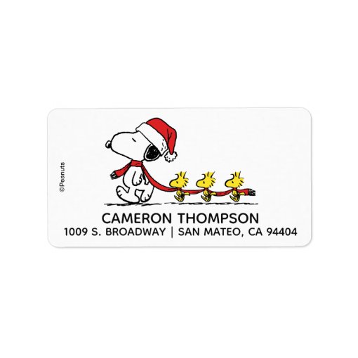 Peanuts | Snoopy & Friends Winter Scarf Label | Zazzle