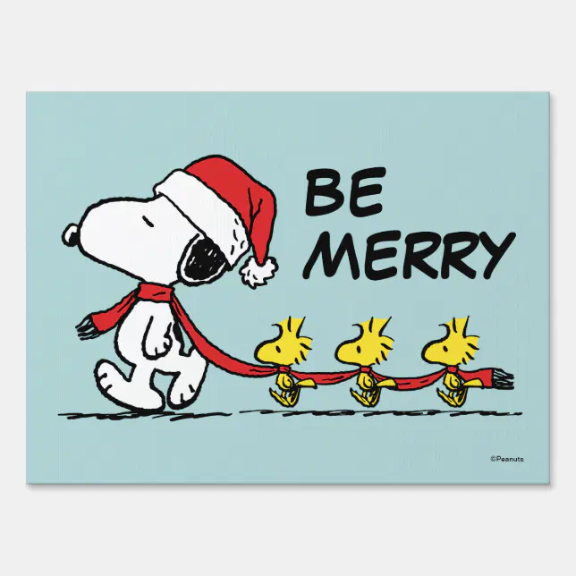Peanuts | Snoopy & Friends Winter Scarf Sign | Zazzle