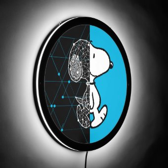Peanuts | Snoopy Geometric Design LED Sign | Zazzle