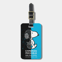 Peanuts | Snoopy Geometric Design Luggage Tag | Zazzle