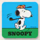 Peanuts | Snoopy Golf Swing Beverage Coaster | Zazzle