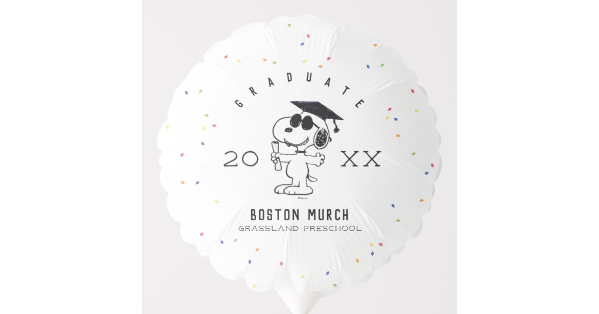 Peanuts | Snoopy Graduate Balloon | Zazzle