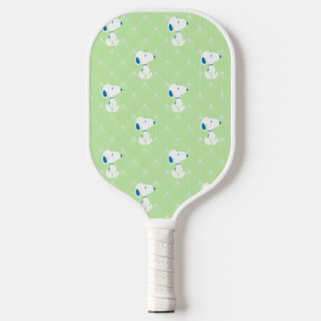 Peanuts | Snoopy Green Deco Dreams Pattern Pickleball Paddle | Zazzle