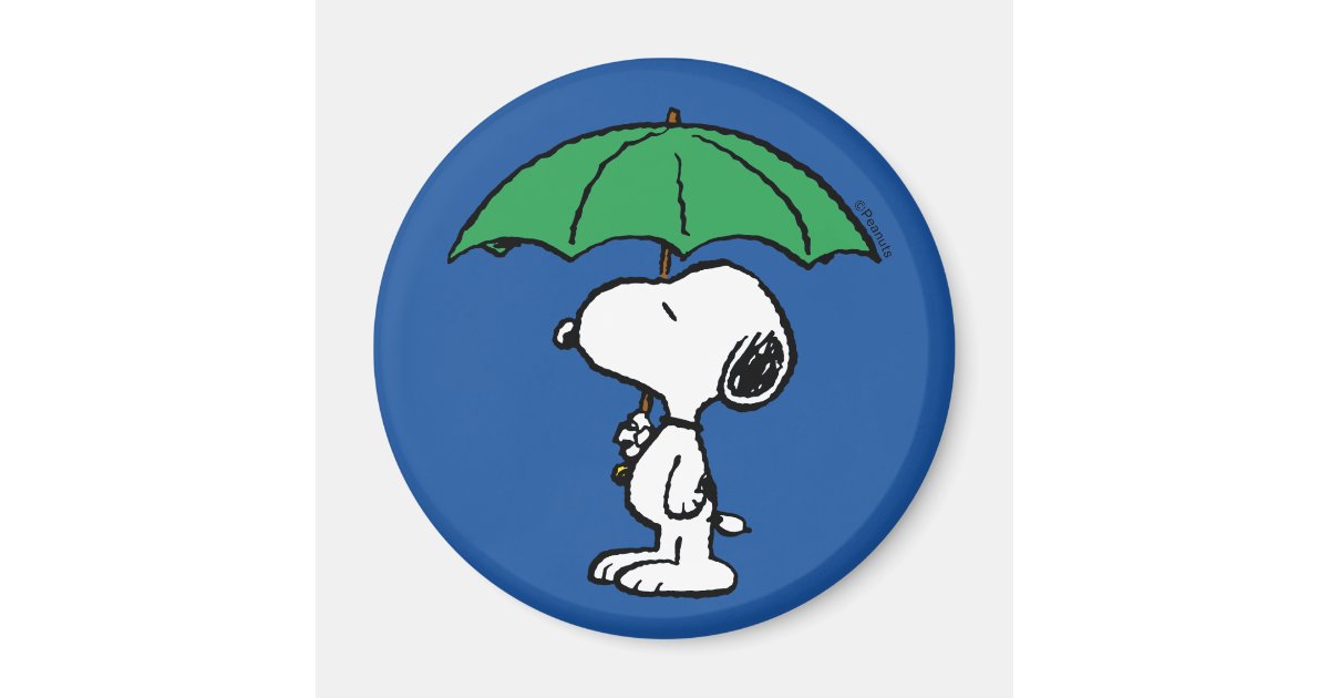 Peanuts | Snoopy Green Umbrella Magnet | Zazzle