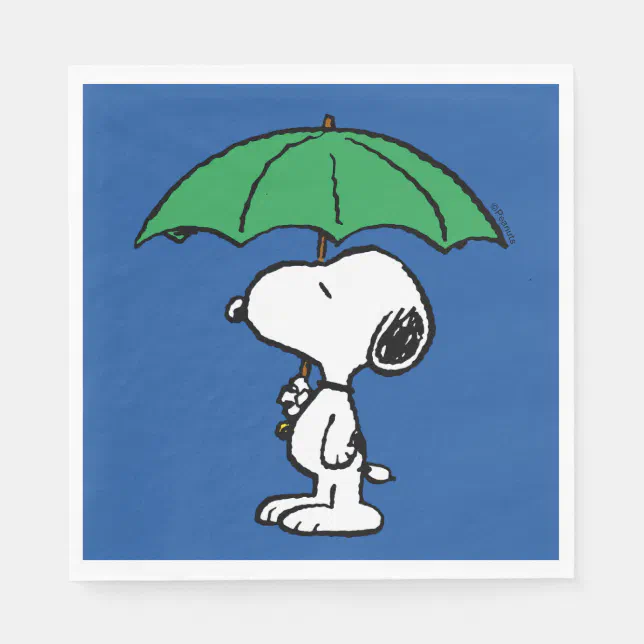 Peanuts | Snoopy Green Umbrella Napkins | Zazzle